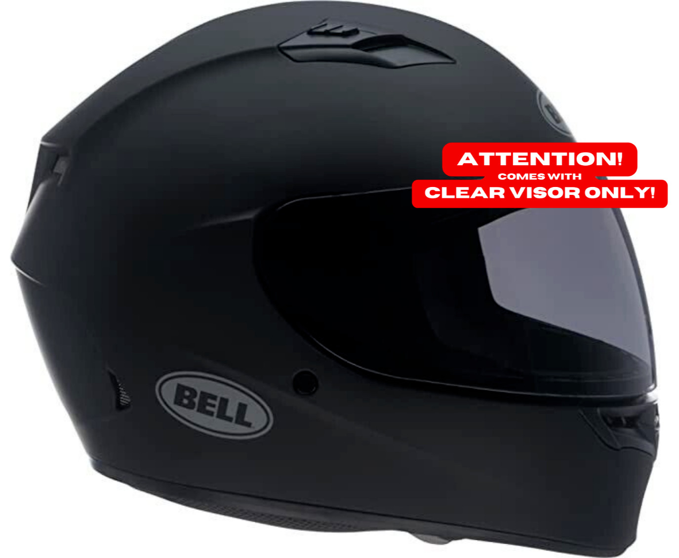Bell Qualifier Full-Face Helmet Matte Black - Medium - CLEAR VISOR ONLY!