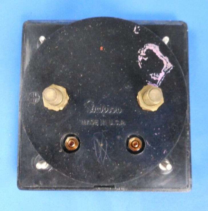 VINTAGE SIMPSON AMMETER 0-1 mA DC PANEL MOUNT MODEL 2124 CAT NO. 17600 ...