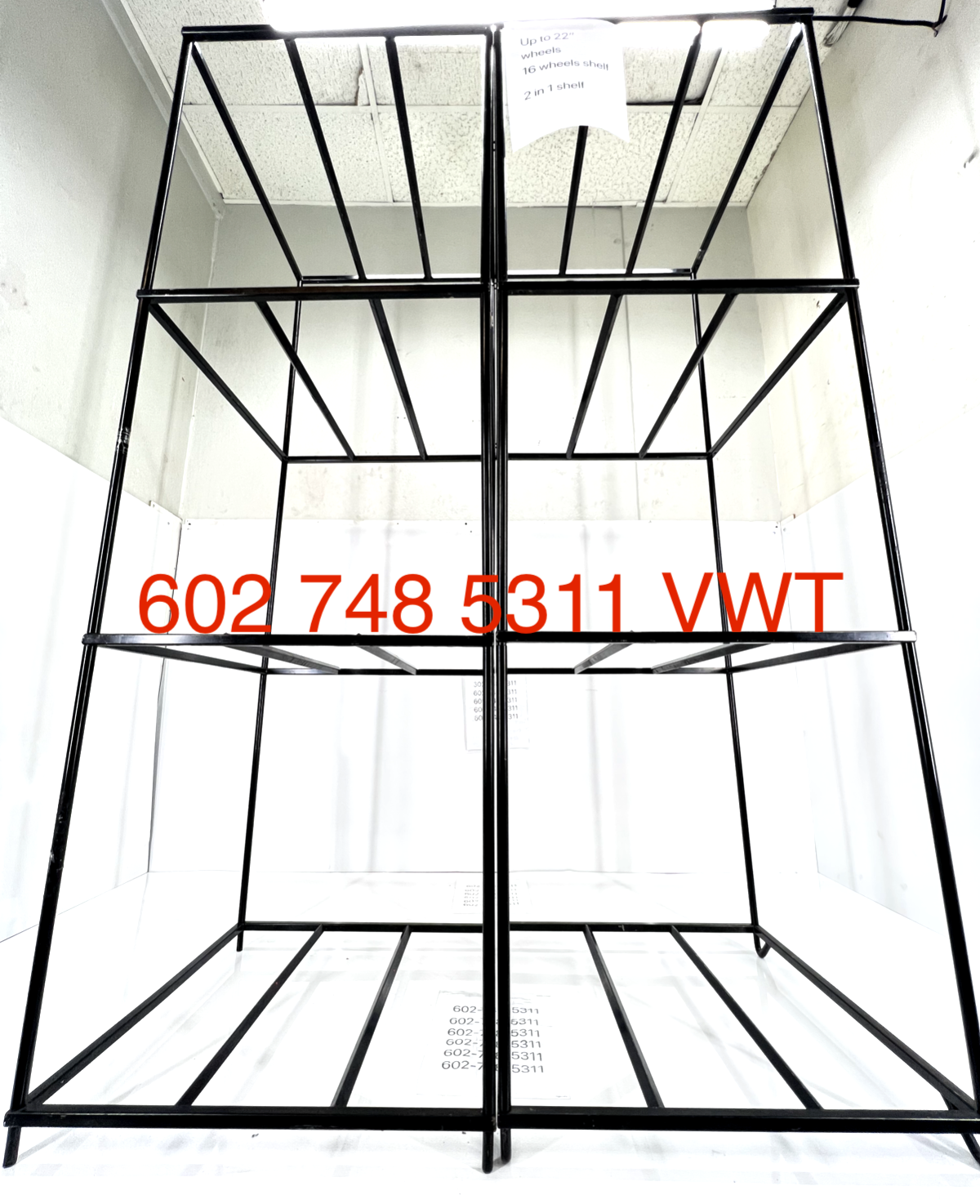 16" 17" 18" 19" 20" 21" 22" WHEEL RIMS RACK SHELF SHELVES SHOWROOM ...