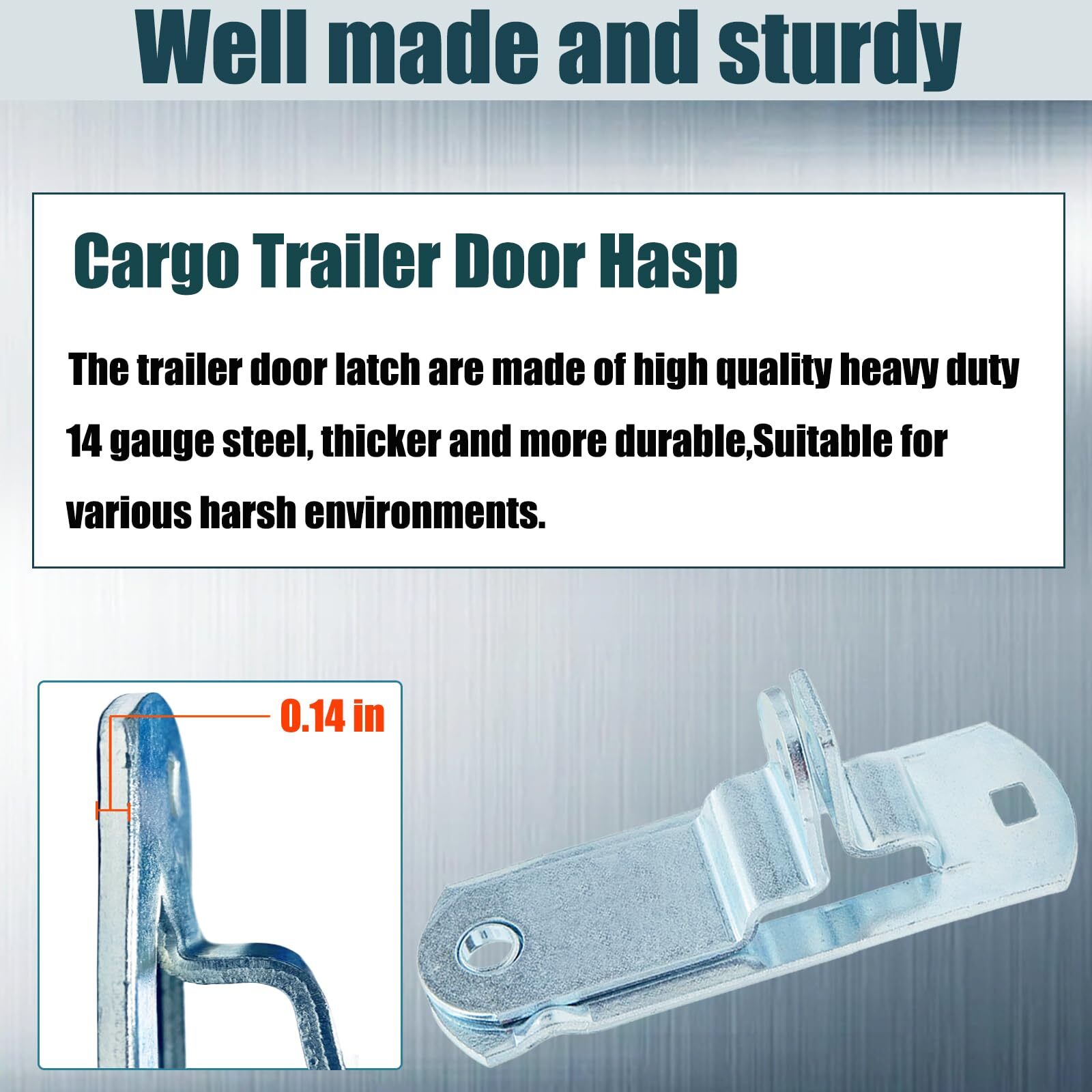 Enclosed Trailer Door Latch Cam Lock Latch Keeper 2 Pad Lockable Hasp ...