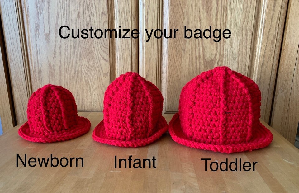 Kids Fireman Helmet Fun Photo Prop ~ Newborn - Child Custom Badge ...
