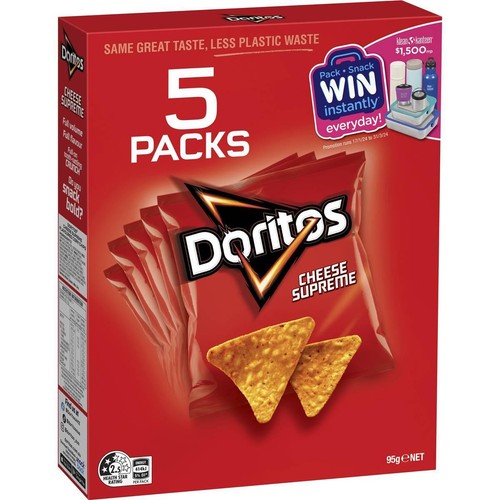 Doritos Corn Chips Cheese Supreme Share Box 19g X 5 Packs | eBay