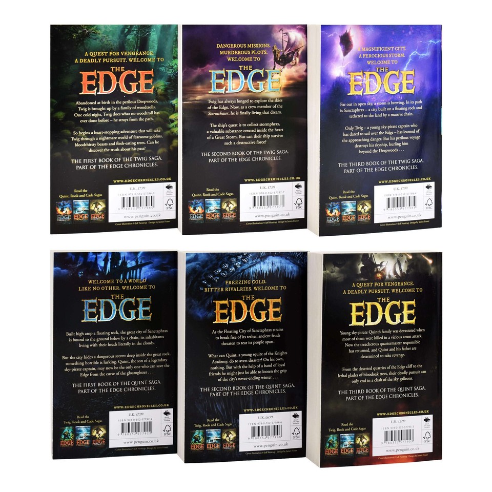 The Edge Chronicles 6 Books Set By Paul Stewart & Chris Riddell - Ages ...