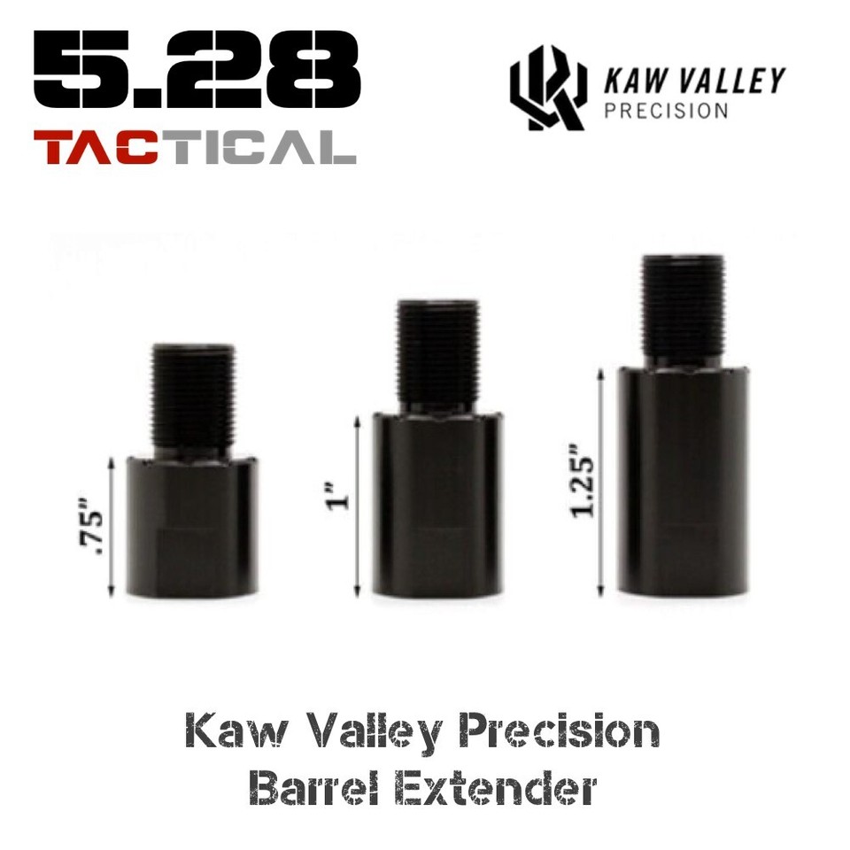 Kaw Valley Precision Barrel Extender - 1/2x28 - 1.0" | eBay