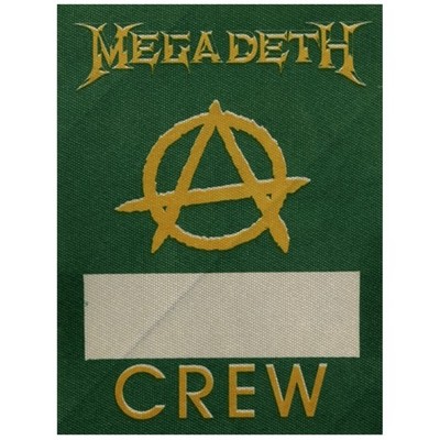 Megadeth 1990 Rust in Peace concert tour vintage Working Crew Backstage ...