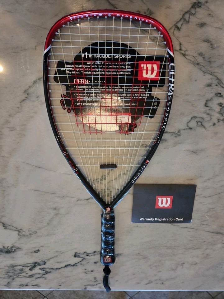 Wilson Cliff Swain Ultra Classic Titanium Racquetball Racquet Head Size ...
