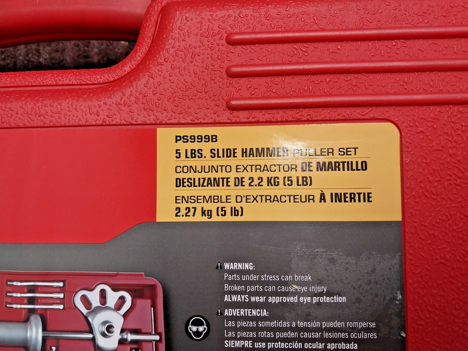 Mac Tools 5 Lbs Slide Hammer Puller Set, Model PS999B | eBay