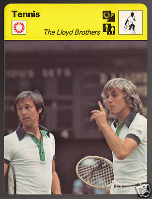 DAVID & JOHN LLOYD Brothers British Tennis Photo 1979 SPORTSCASTER CARD ...