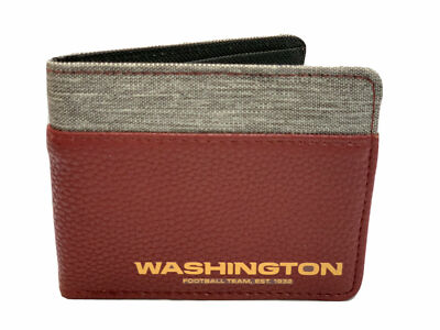 NFL Washington Commanders Team Pebble Bi Fold Wallet | eBay