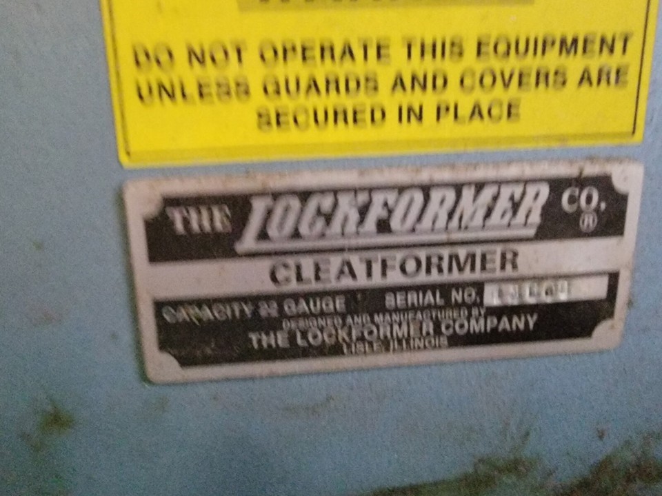 Lockformer Cleatformer Drive & S Lock Machine 22 Gauge, With 3in1 roll ...