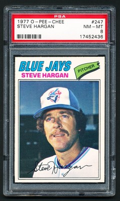 1977 OPC BASEBALL 247 STEVE HARGAN BLUE JAYS PSA 8 NEAR MINT-MINT | eBay