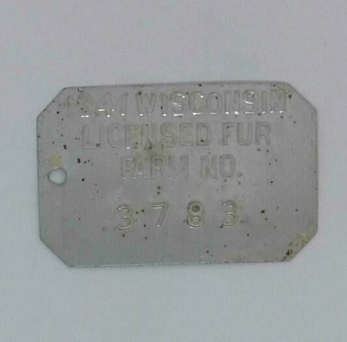 1941 Wisconsin License Fur Farm Trap Tag Lot Vintage Hunting Trapping ...