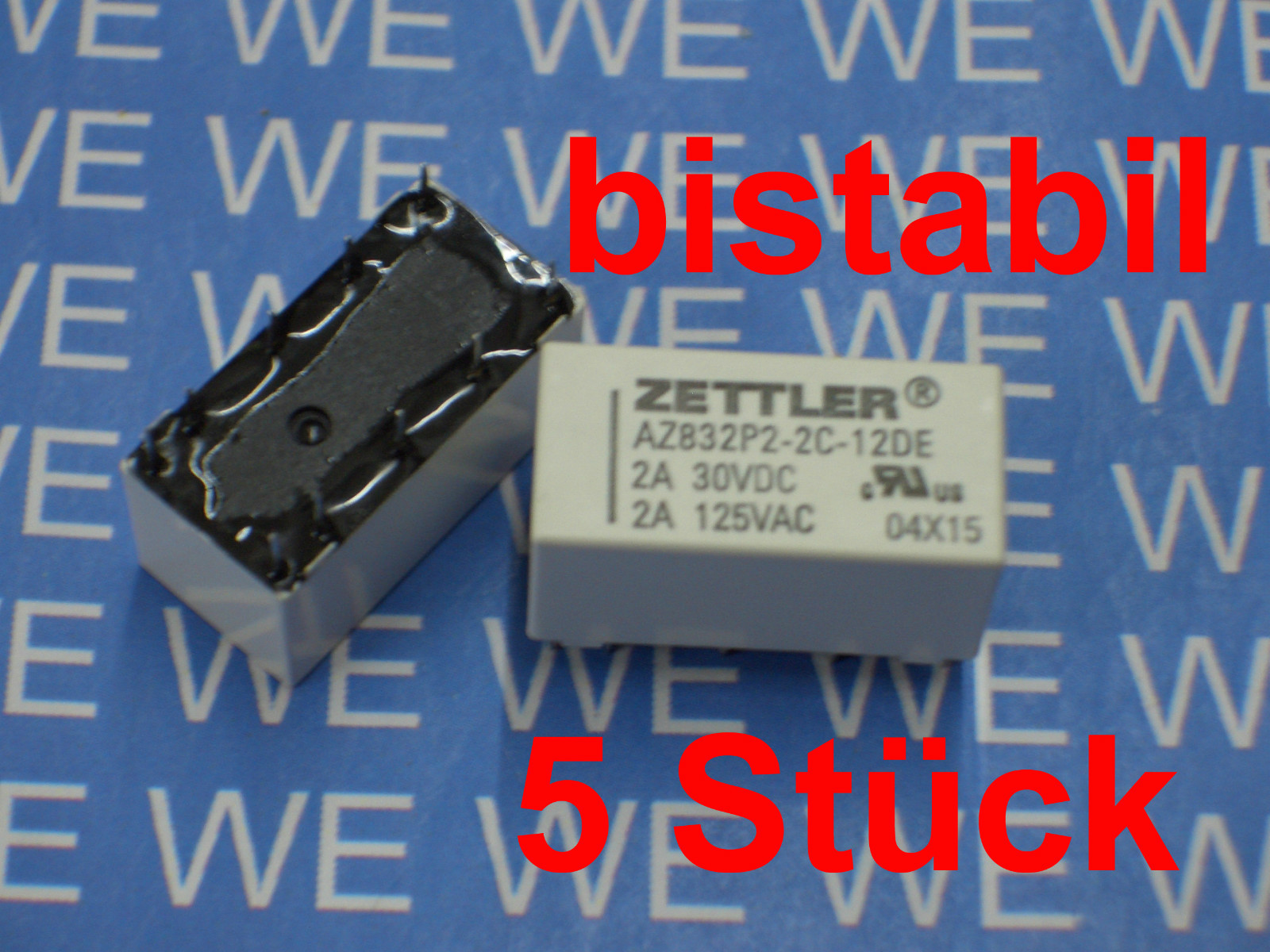 5Stück Relais bistabil 2xUm 3V 5V 12V 24V DC / AZ832 Zettler | eBay.de