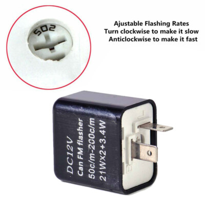 12V LED Turn Signals Relay Flasher Blinker Indicator For Honda Yamaha ...