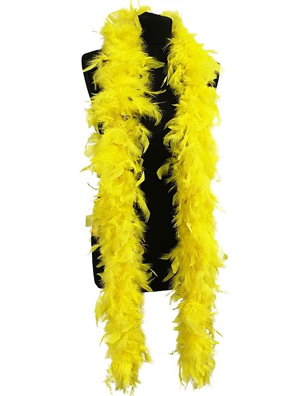 Luxury Yellow Feather Boa – 80g -180cm 1920's Gastby Burlesque Dancer ...