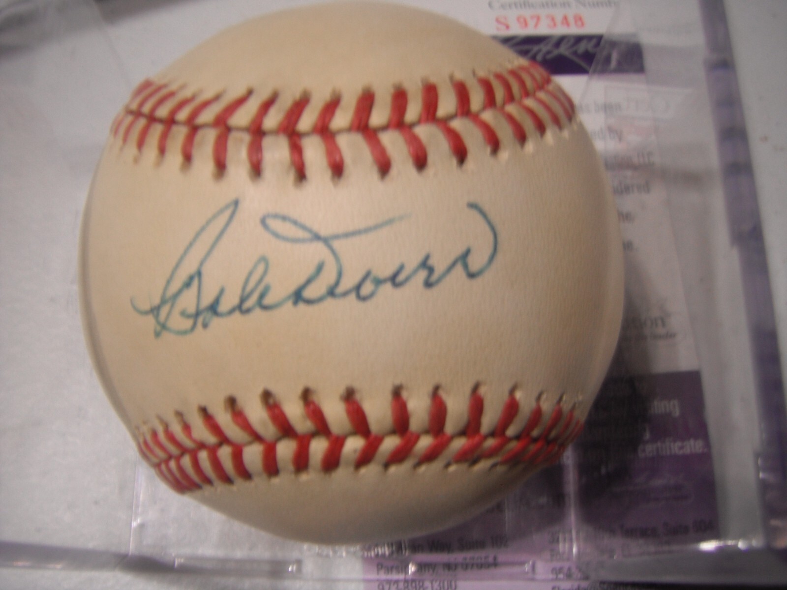 Bobby Doerr Autographed AL Bobby Brown Baseball HOF Boston Red Sox ...