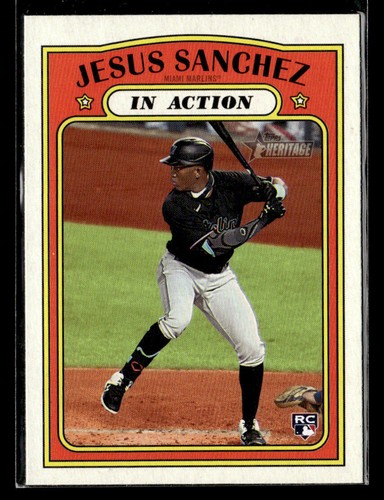 2021 Topps Heritage #312 Jesus Sanchez Card Miami Marlins | eBay