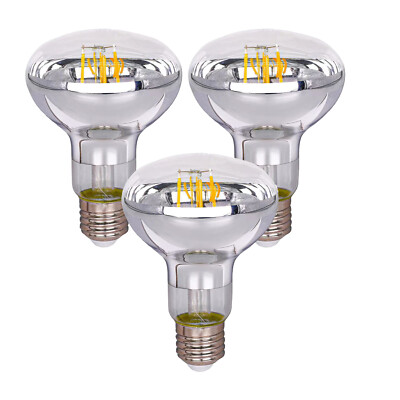 3 x R80 E27 8W 3000K 720 lm Warm White Reflector LED Filament Bulb Lamp ...