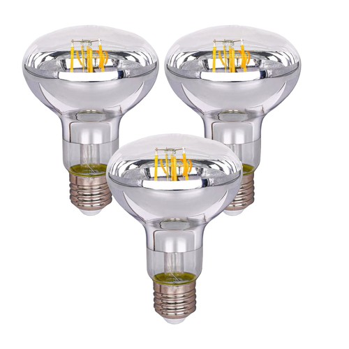 3 x R80 E27 8W 3000K 720 lm Warm White Reflector LED Filament Bulb Lamp ...
