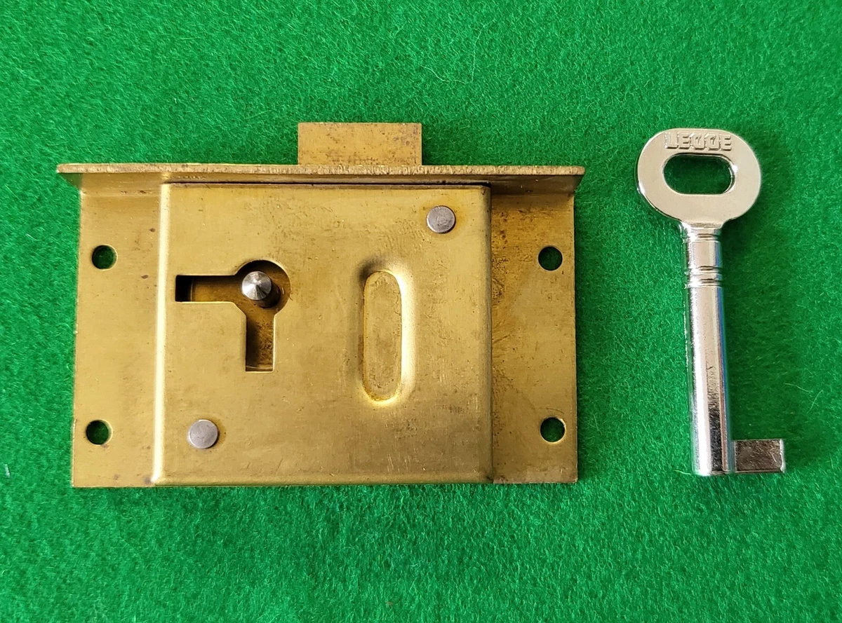 Small Brass Plated Non Mortise Cabinet Lock In Antique | Cabinets Matttroy