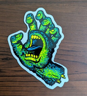 SANTA CRUZ SKATEBOARDS Creep 6" Screaming Hand Vinyl Sticker Decal Slap ...