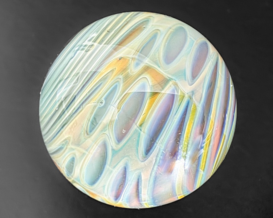 Mike Warren 1.16" 2003 Pastel Vtg Handblown Contemporary Art Glass ...