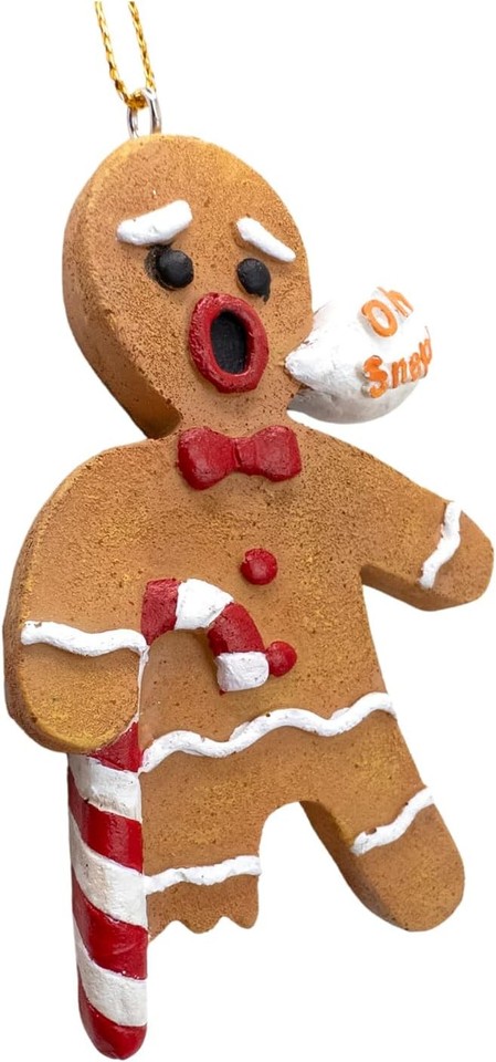 Gingerbread Man Cookie Oh Snap! Broken Leg Candy Cane Crutch Funny ...