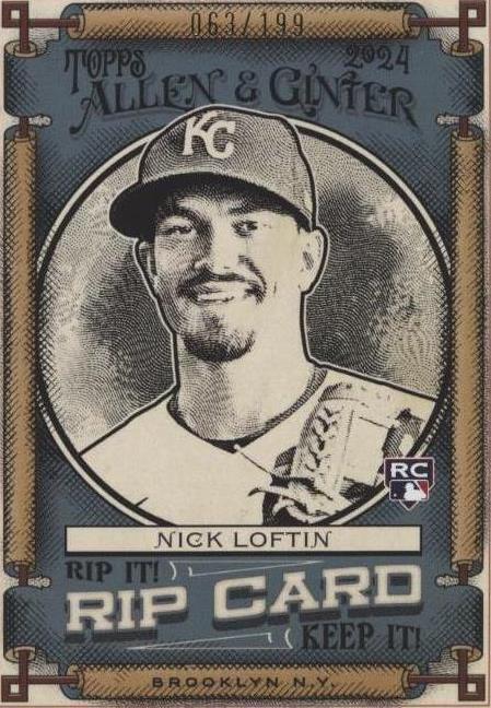 2024 Topps Allen & Ginter - Rip Cards Nick Loftin #RIP-NL Ripped /199 ...