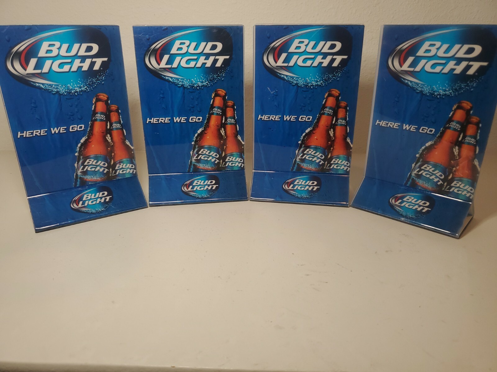 Bud Light Table Top Menu Holders 4 Count | eBay