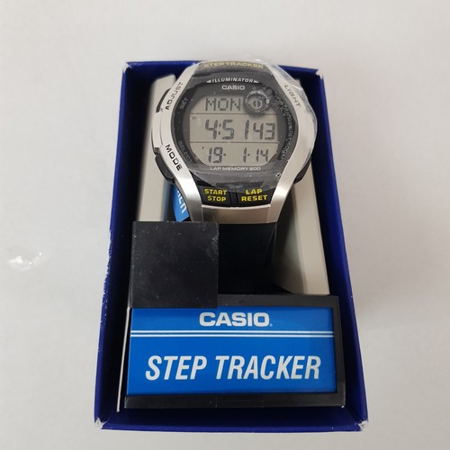 Casio WS2000H 60 Lap Memory 100m Water Resistance Watch Black/Silver ...