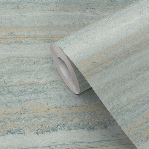 Strata Marble Metallic Wallpaper Sage Green Gold World of Wallpaper ...