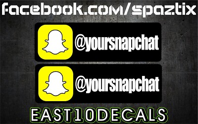 Snapchat Username ID Custom VINYL DECAL STICKER BUY 1 GET 1 FREE 7'' | eBay