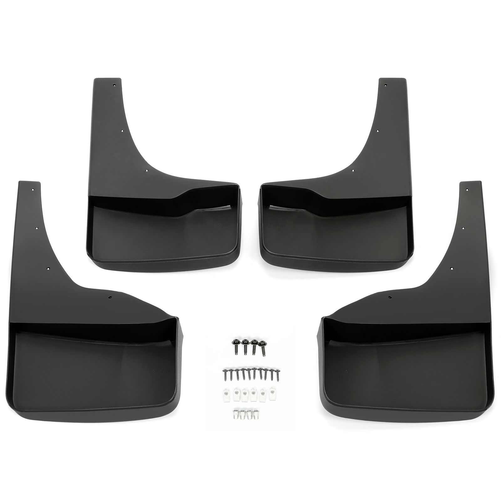 For 14-19 GMC Sierra 22894860 Front & Rear Black Grain Molded Splash ...