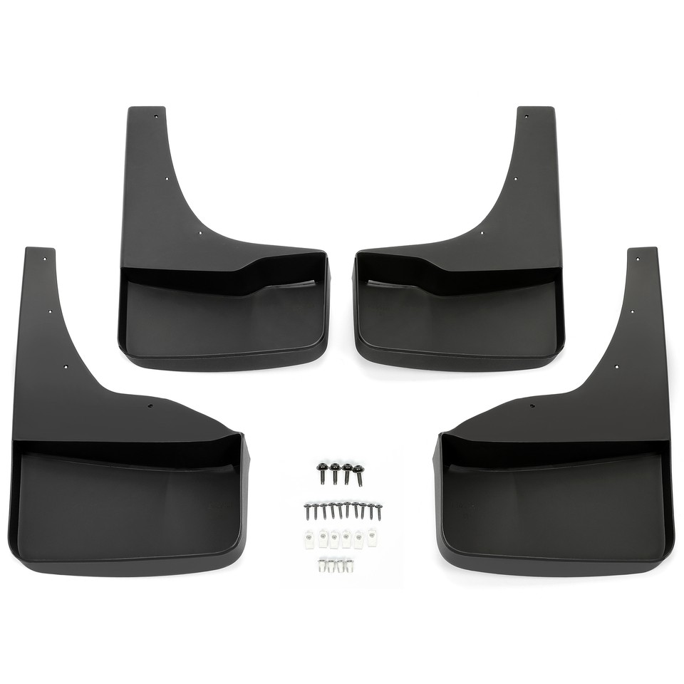 For 14-19 GMC Sierra 22894860 Front & Rear Black Grain Molded Splash ...