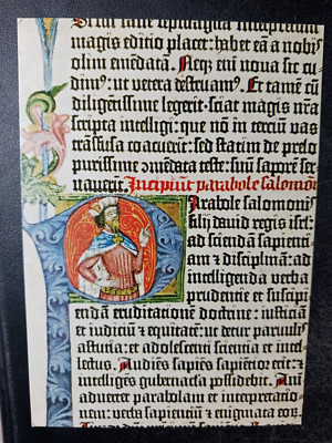 vtg postcard 42 Line Bible Proverbs detail British Museum medieval ...