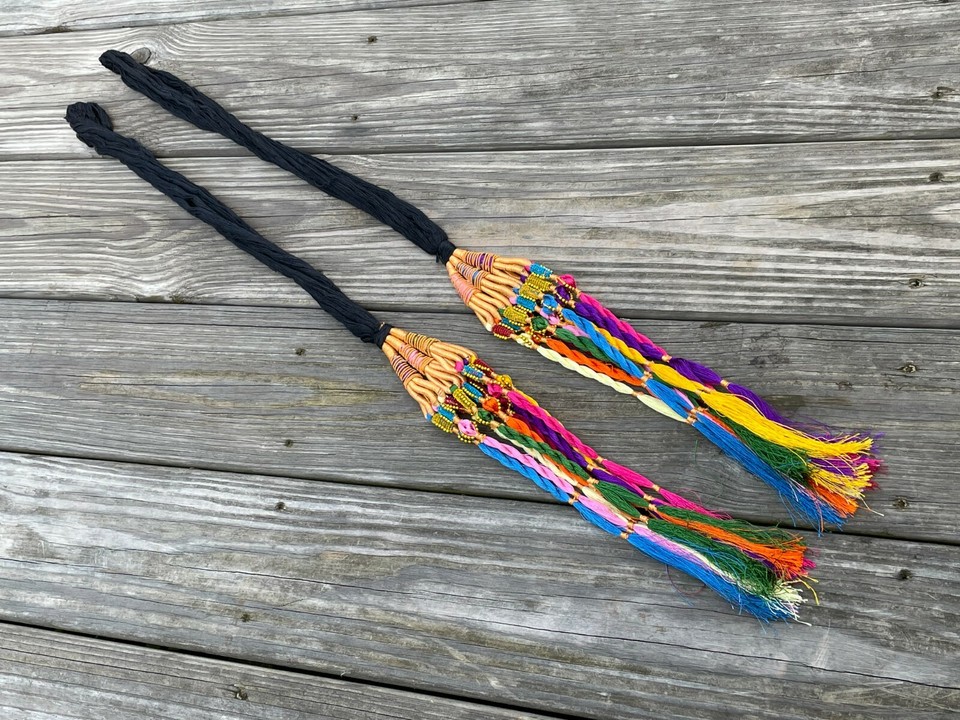 Paranda Hair Accessory Black with Multi color Traditional Hair Paranda ...