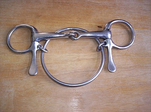 Used Stainless Dexter Half Cheek Snaffle Ring Bit Racing Bit 5" Mouth ...
