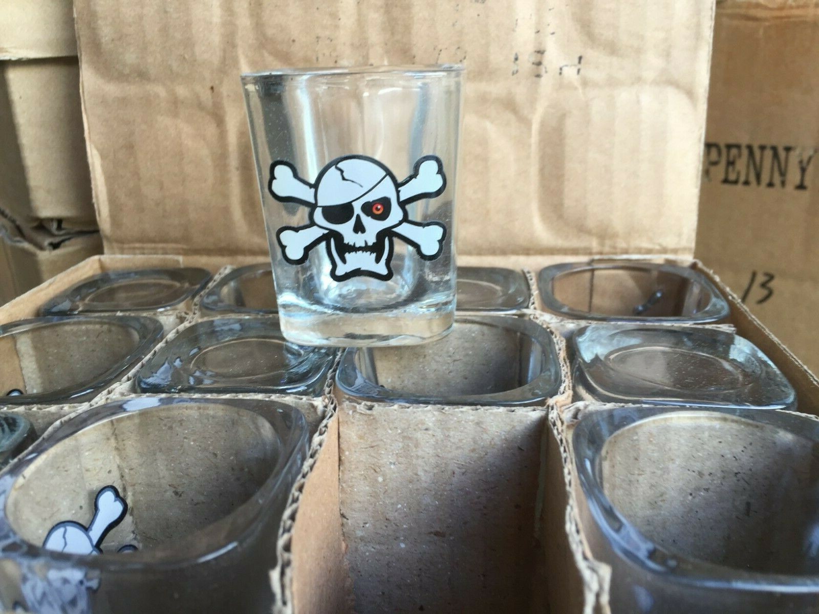 Skull and Cross Bones Pirate Shot Glasses DIY Candle Toothpick Holder ...