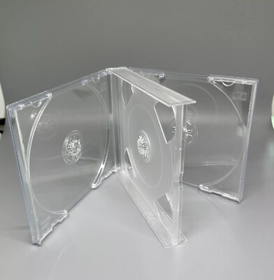 1 PCS 24MM 3-DISC TRIPLE CD JEWEL CASE W/CLEAR TRAY W CDA ASSEMBLED ...