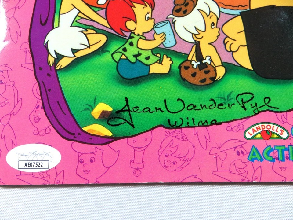 Jean Vander Pyl Signed Autograph Coloring Book The Flintstones Wilma ...