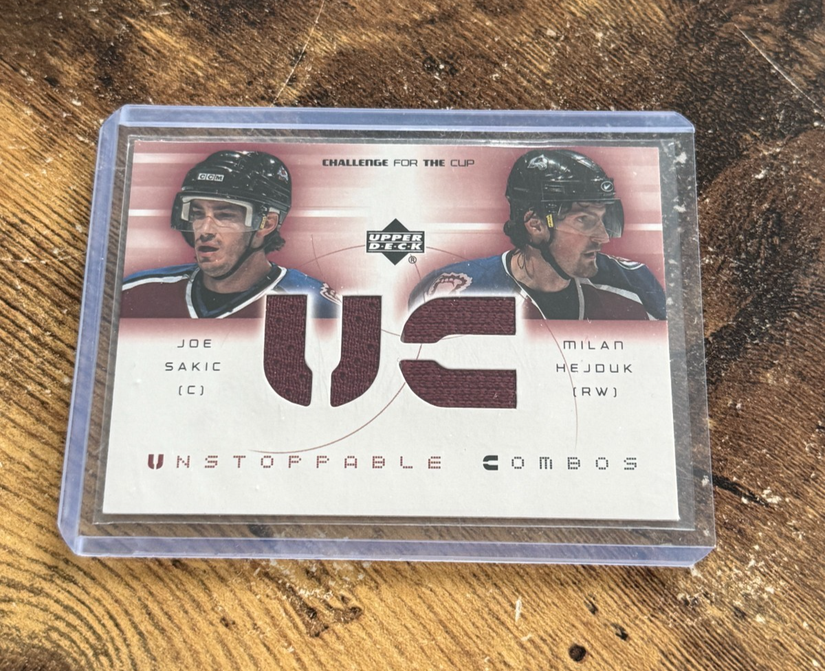 2001 Challenge for the Cup Unstoppable Combos Joe Sakic Milan Hejduk # ...