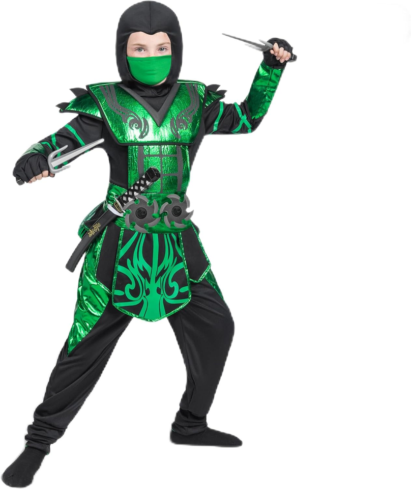 Red Ninja Costume for Boys, Child Red Ninja Costume with Accessories ...