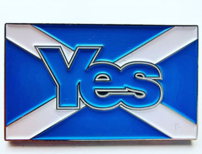 Scotland Yes Flag Enamel Pin Badge - Scottish Referendum Independence ...