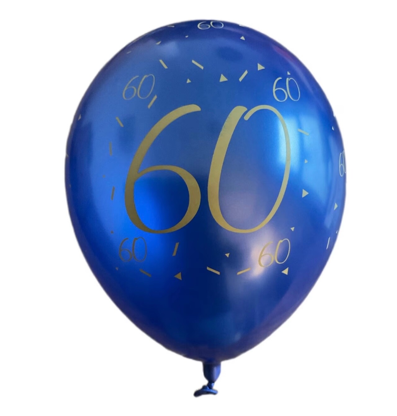 (6pk) 12in Navy & Gold Geode 60th Birthday Balloons. 60th Party ...