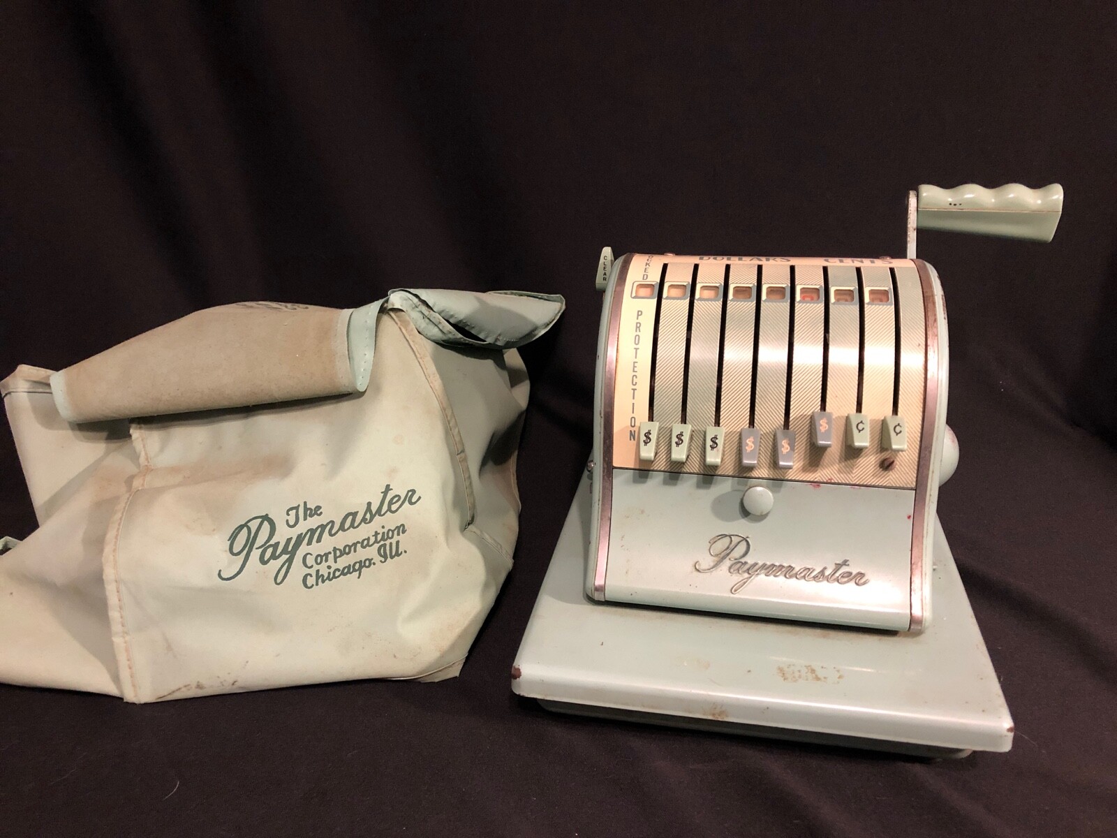 Vintage Paymaster Series X-2000 Check Writer W Dust Cover Works! | eBay