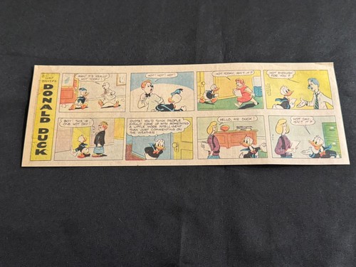 #Q25a Walt Disney's DONALD DUCK Lot of 10 Sunday Quarter Page Strips ...