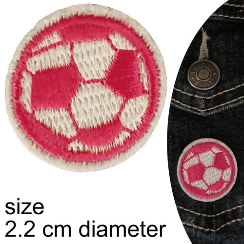Pink Soccer ball iron on patch - world cup football embroidery fc balls patches | eBay Australia
