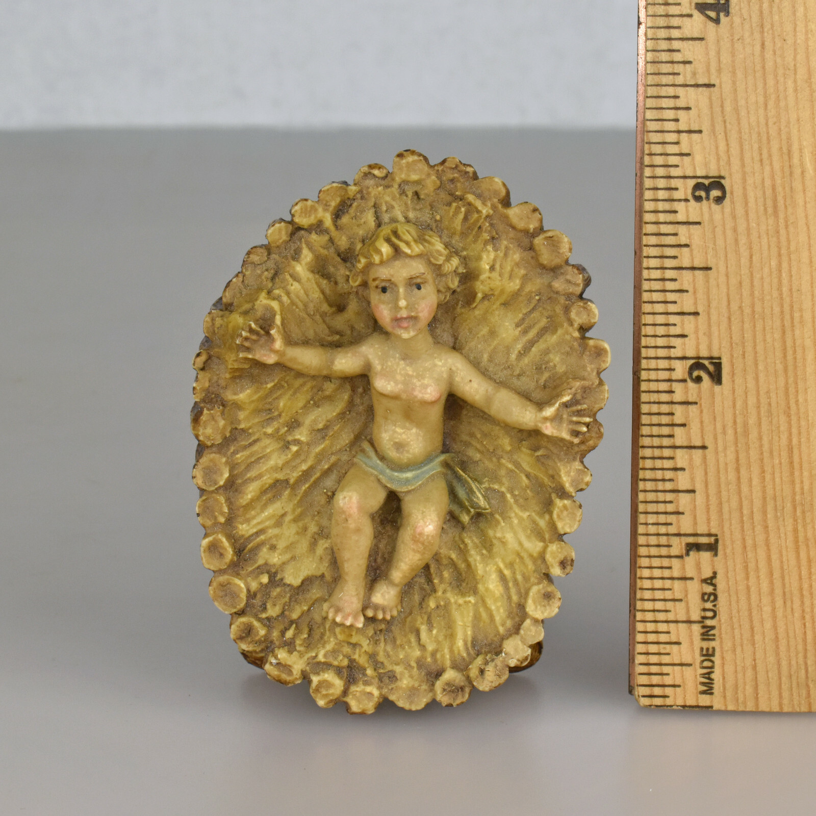 VTG 10 Piece Christmas Nativity Set RR Roman Made in Italy Rustic Solid ...