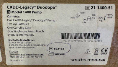 Cadd legacy duodopa 1400 infusion pump | eBay