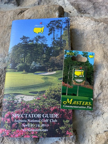 Golf Masters 2015 Commemorative Pin Plus Spectator Guide (14a) | eBay